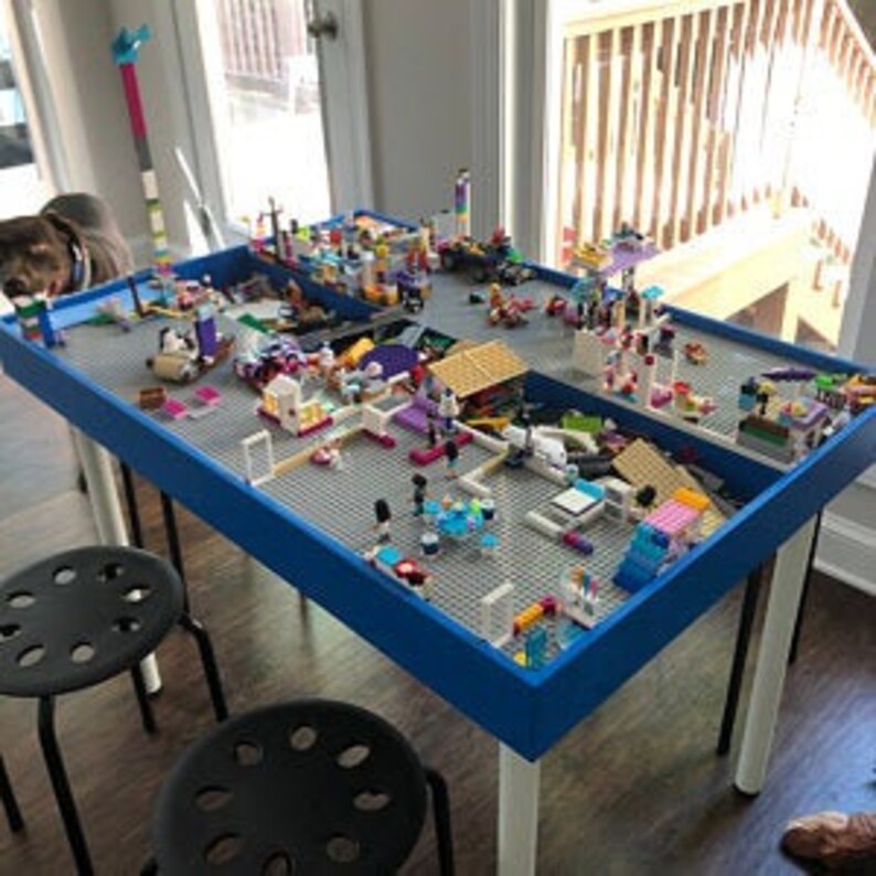 Tall Large Building Bricks Table Kids Building Blocks Table - Etsy
