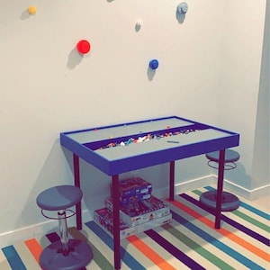 Tall Large Building Bricks Table, Kids Building Blocks Table , Kids ...
