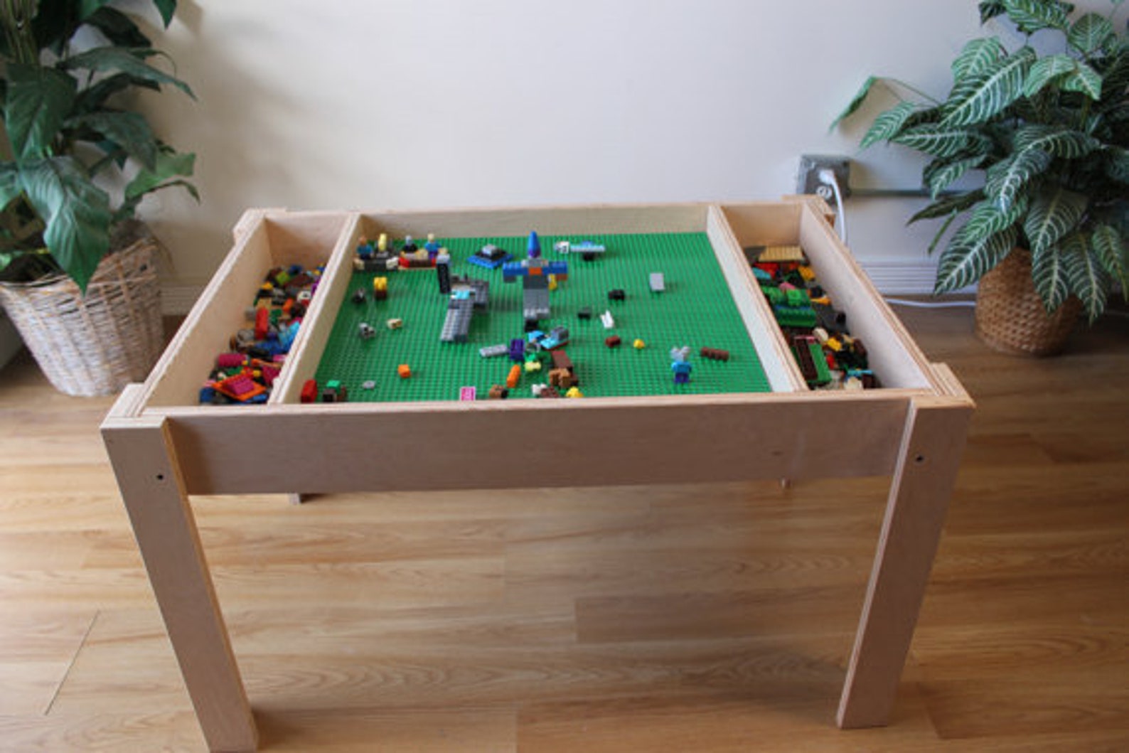 Kids Activity Table With Storage Building Bricks Table - Etsy