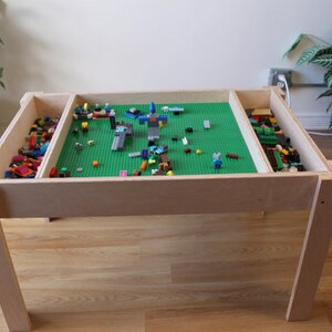 Kids Activity Table With Storage, Building Bricks Play Table - Etsy