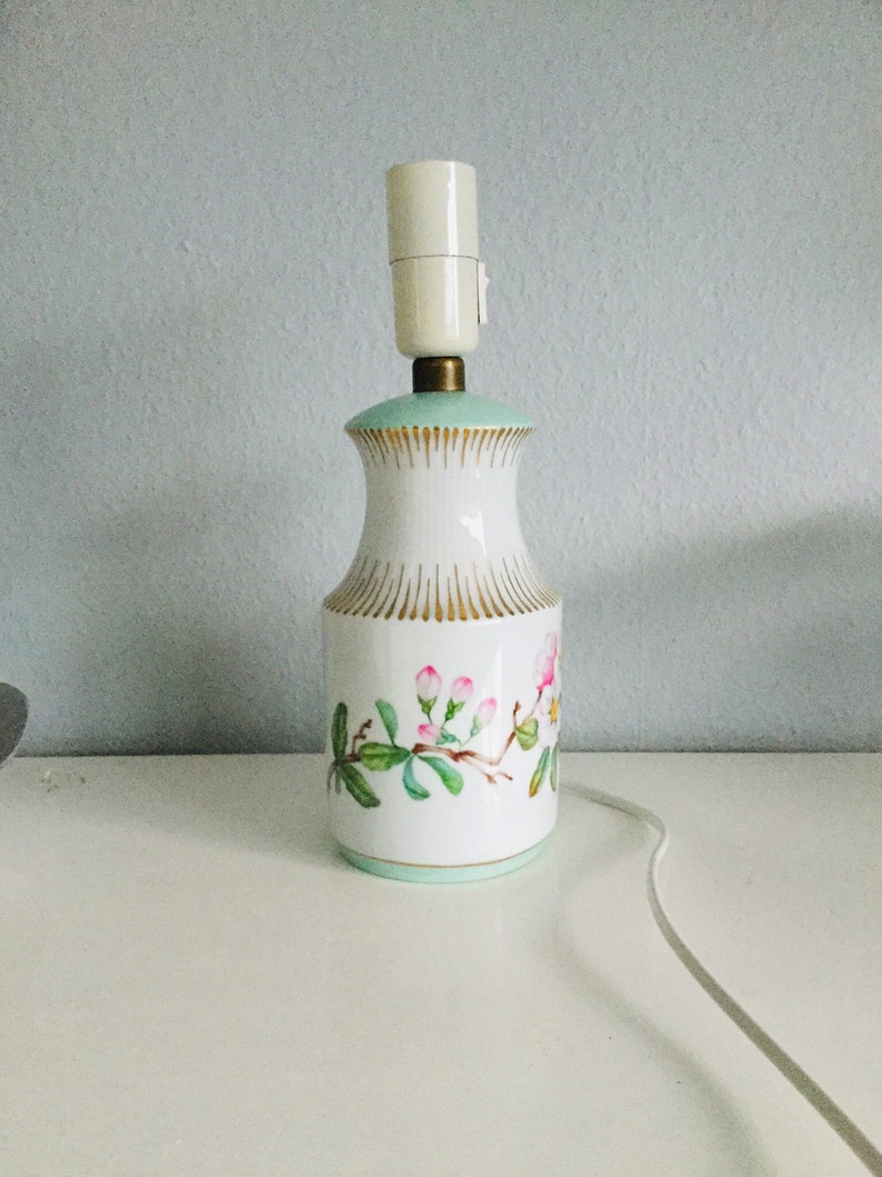 Danish Unik Porcelain Table Lamp Base Hand Painted by Ellen | Etsy Danish Unik Porcelain Table Lamp Base Hand Painted by Ellen | Etsy