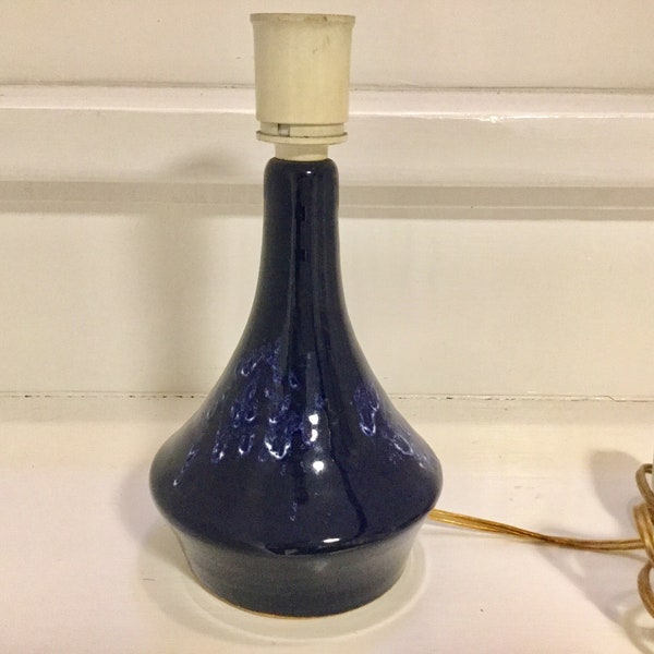 Blue Ceramic Lamp - Etsy UK
