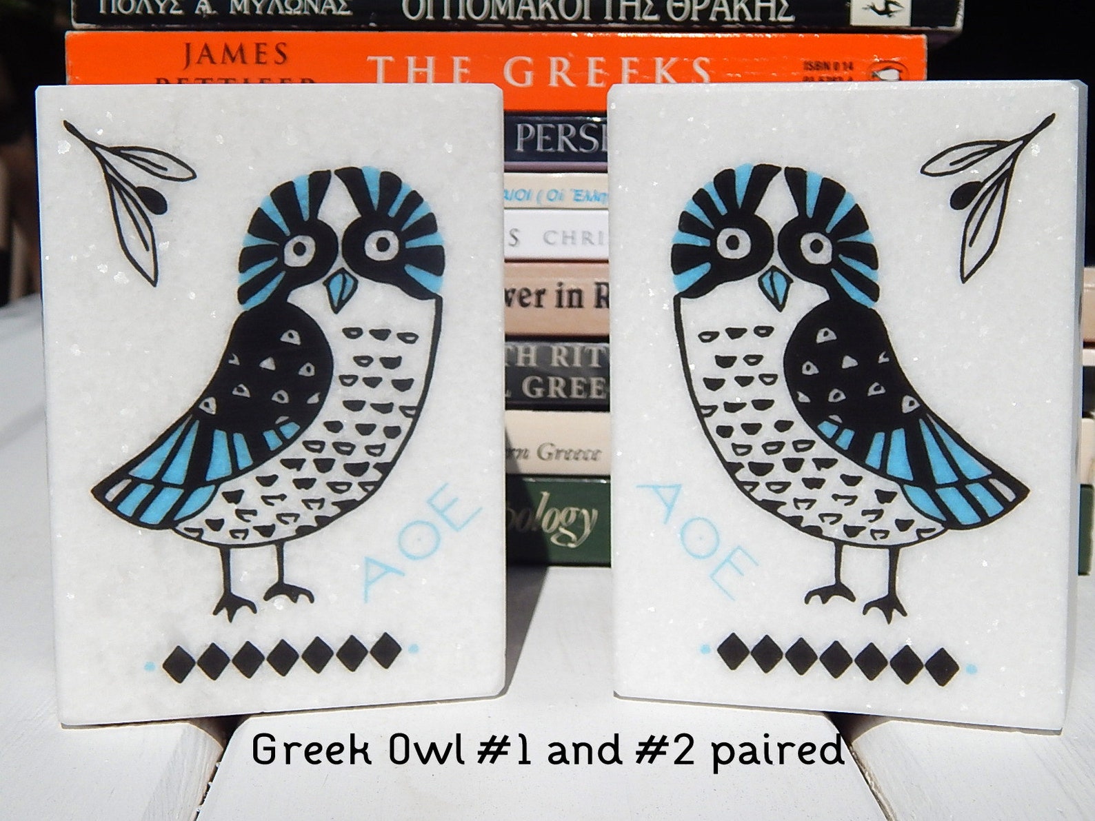 Greek Owl 1/ Socrates Quotation White Marble Bookend Gift - Etsy