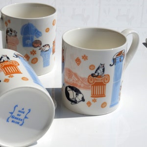 370ml Greek Cats and Ruins - Ceramic Mug - Greek Cup - Greek Mug ...