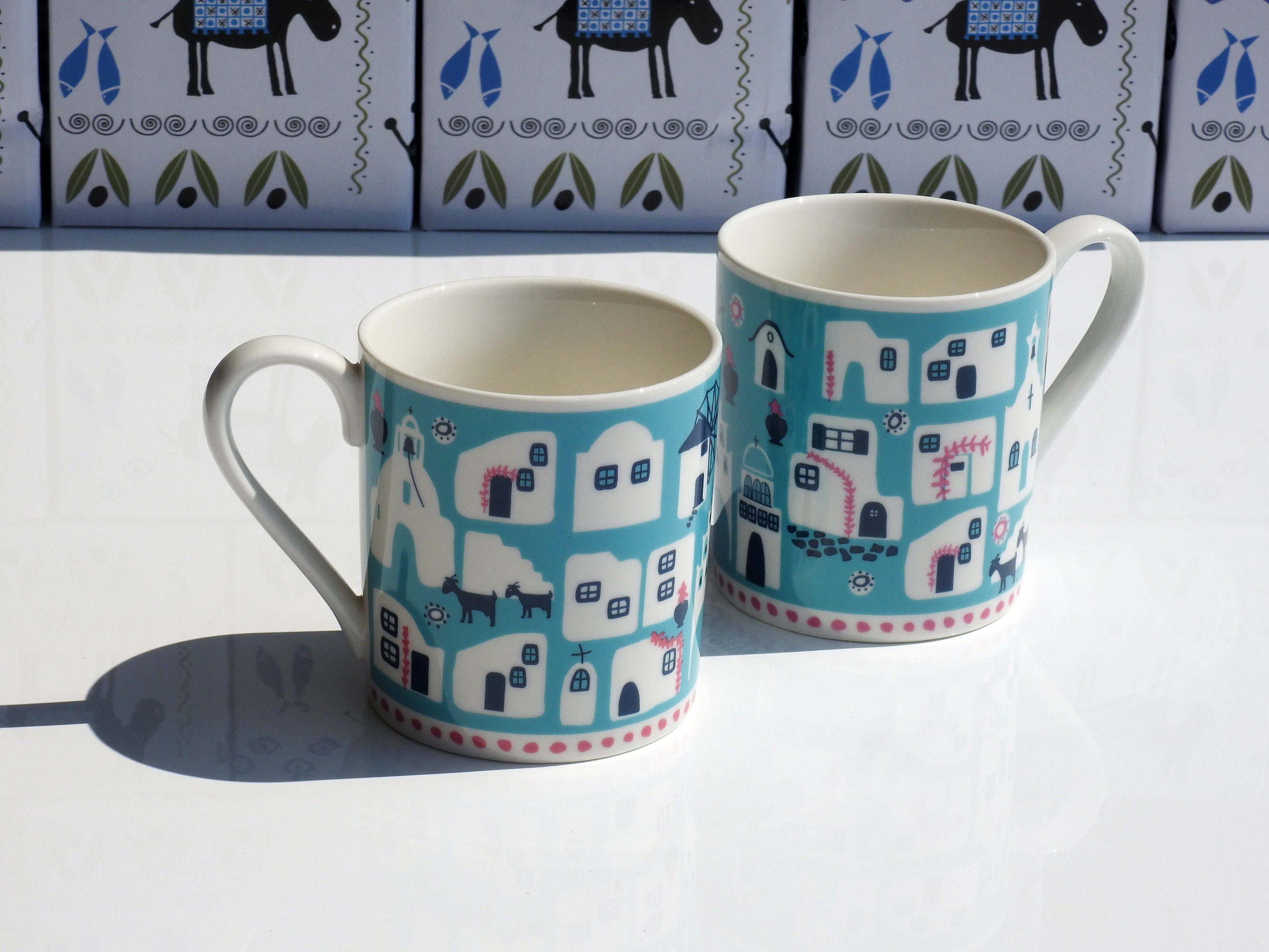 370 Ml Greek Island - Ceramic Mug - Greek Cup - Greek Mug - Greek Gift ...