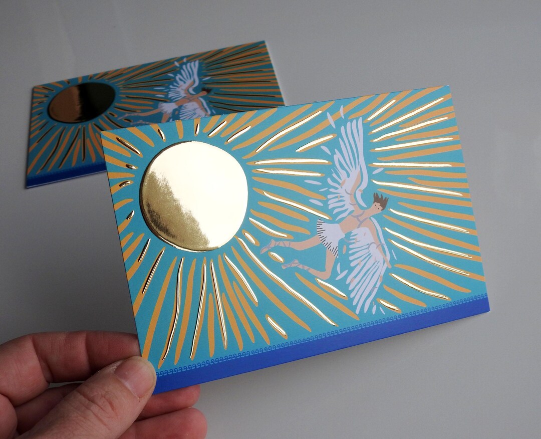 Icarus Postcard - Greek Mythology Postcard - Special Finish Postcard ...