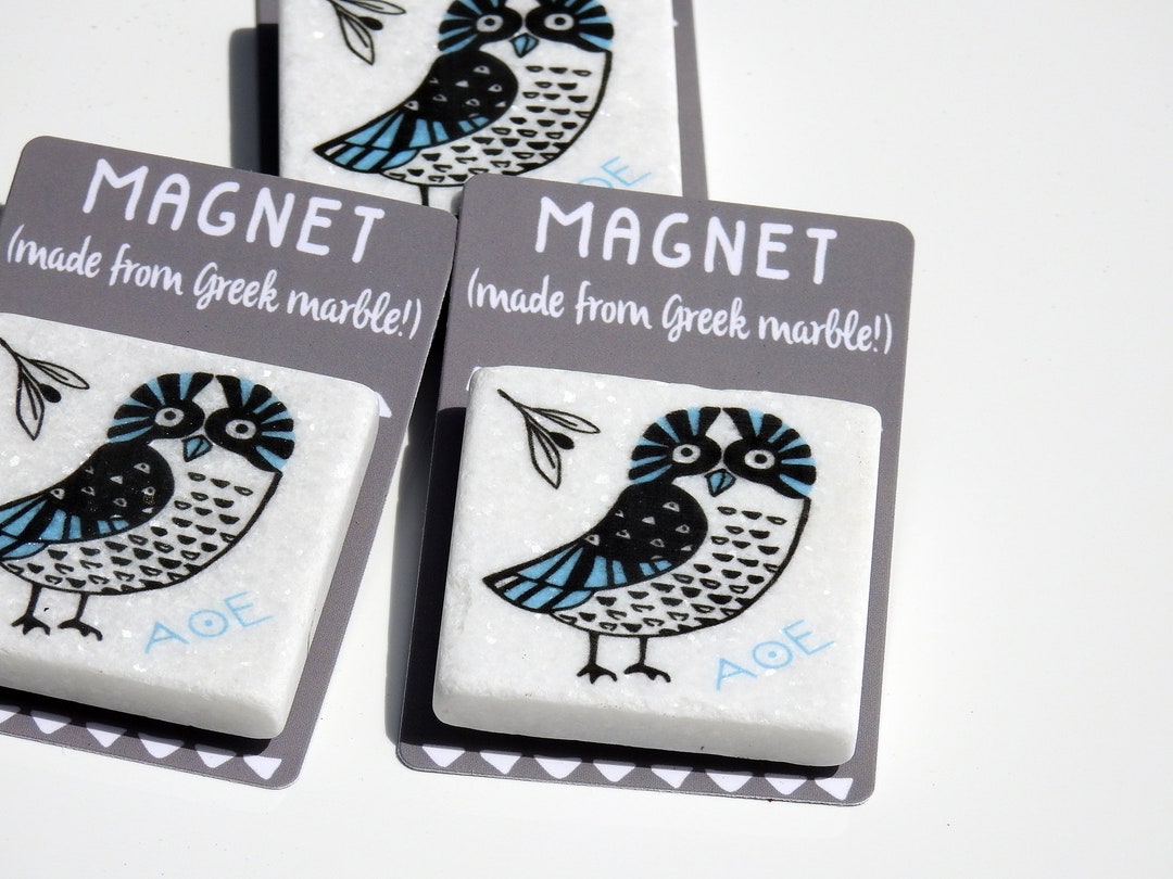 Marble Magnet - Greek Owl - Owl of Athens - Owl Magnet - Greek Gift ...