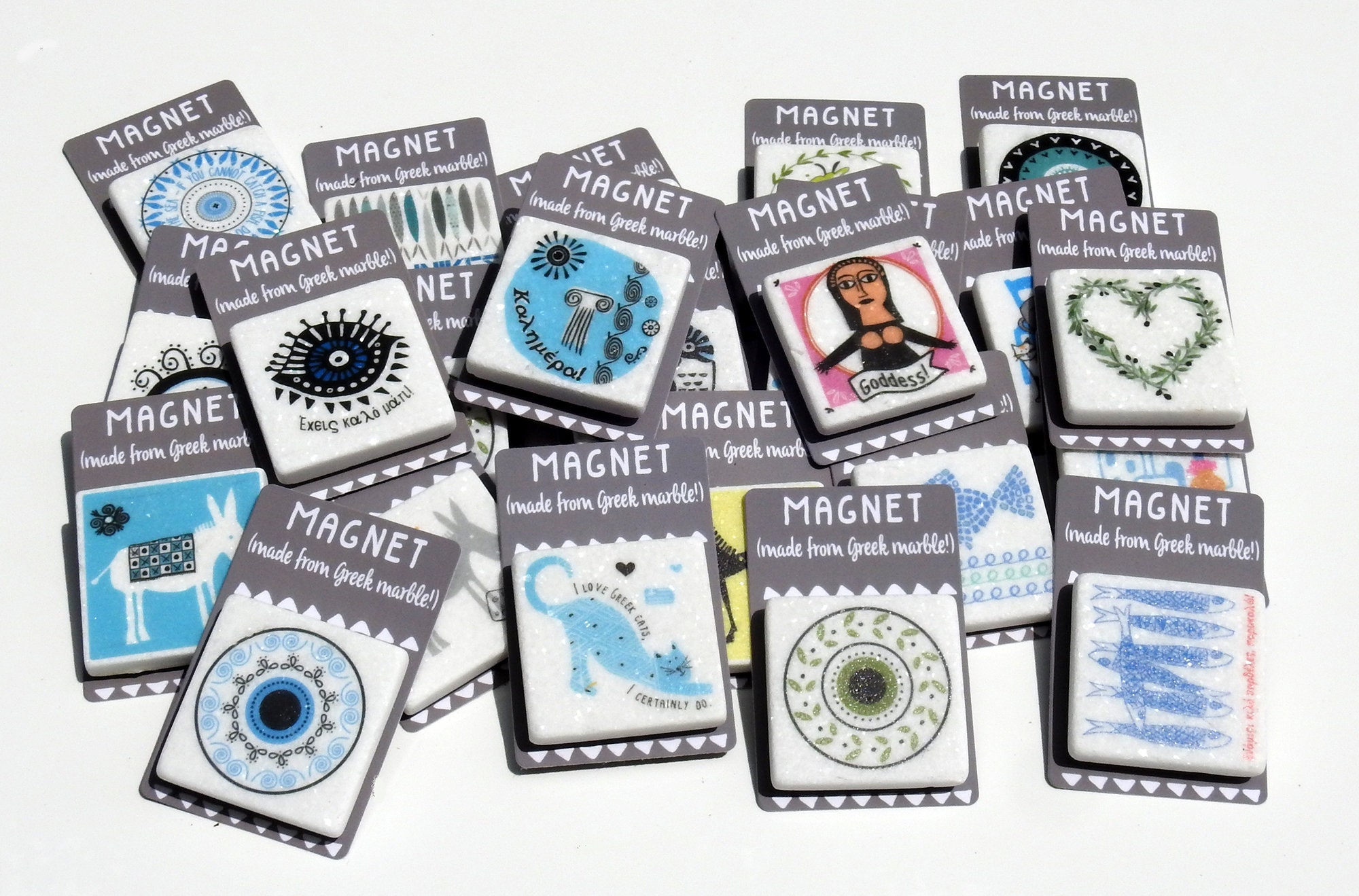 Marble Magnet Greek Olive Greek Magnet Greek Gift | Etsy