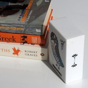 Greek Owl 1/ Socrates Quotation White Marble Bookend Gift for Book ...