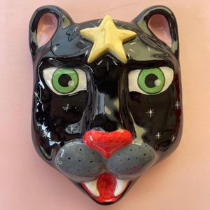 Tiger Ceramic Mask - Emblem of Power and Grace - Wall Decor - Wildlife ...