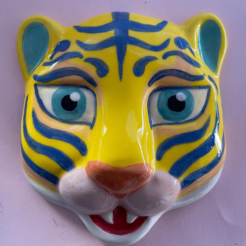 Ceramic Wall Mask - Etsy