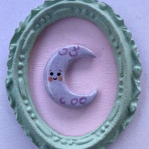 Miniature With Moon, Mountains and Waterfall in Ceramic – Natural ...