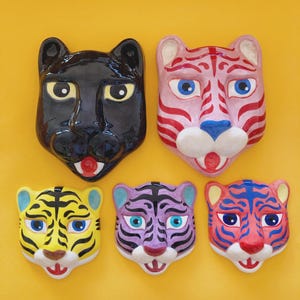 Tiger Mask in Ceramic - Handmade & Customizable - Etsy