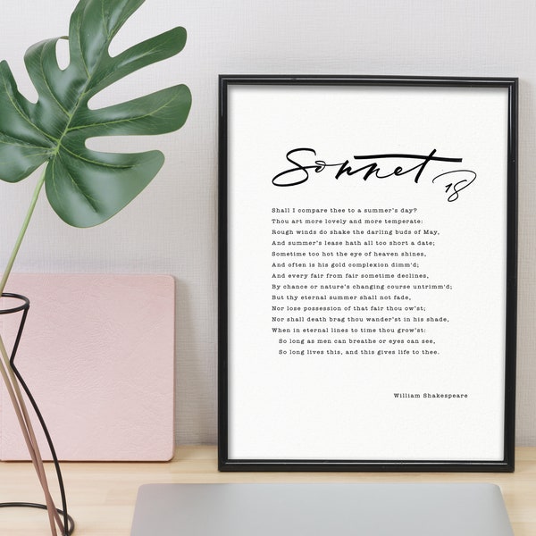 Sonnet 18 - Etsy