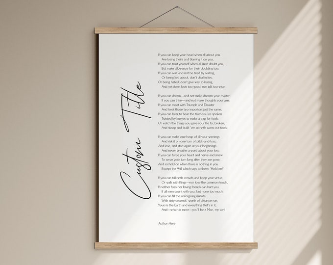 Custom Quote Print Sign Framed Canvas Wall Art Poster Personalized ...