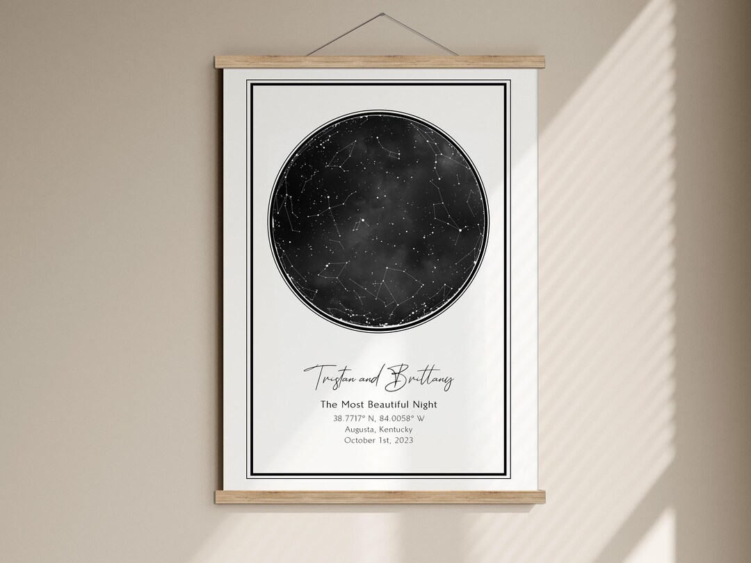 Constellation Map, Star Map Print, Frames Available, Star Map Art ...