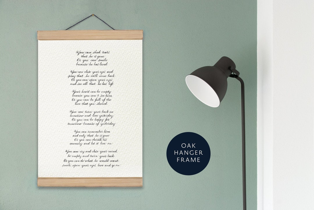 He is Gone Funeral Reading Print Poem Bereavement Gift Memorial ...