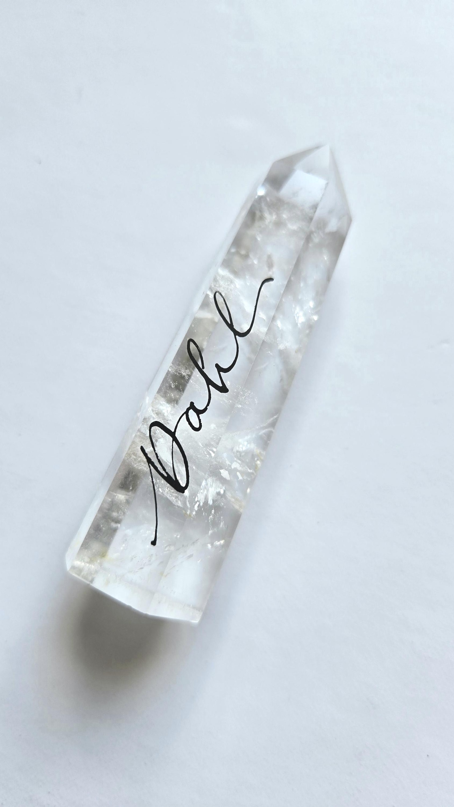 Personalized Clear Quartz Crystal Point, Wedding Place Cards - Etsy