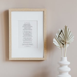 ITHAKA Print Framed Ithaka Poem Ithaka Poster by C.P. Cavafy Black and ...