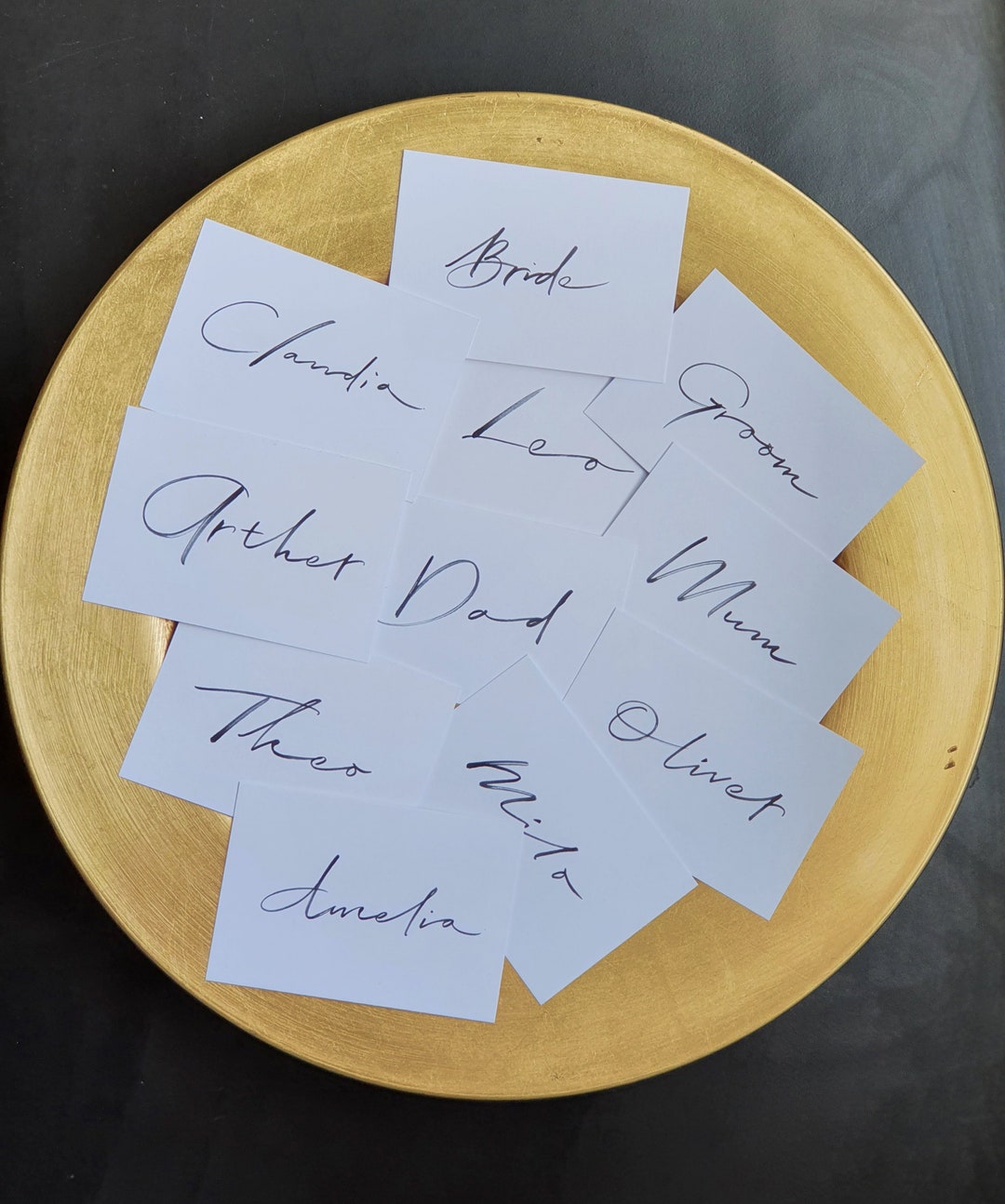 Personalised Name Place Cards - Wedding Placecards - Calligraphy ...