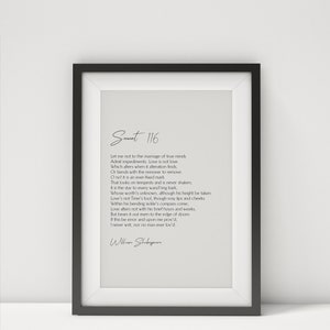 Sonnet 116 Shakespeare Framed Print by William Shakespeare Let Me Not ...