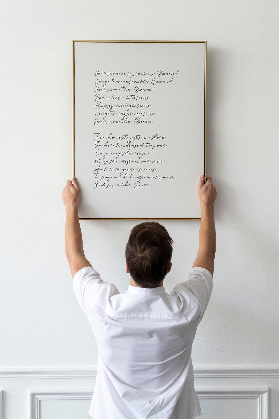 God Save Our Queen National Anthem Print - English National Anthem ...