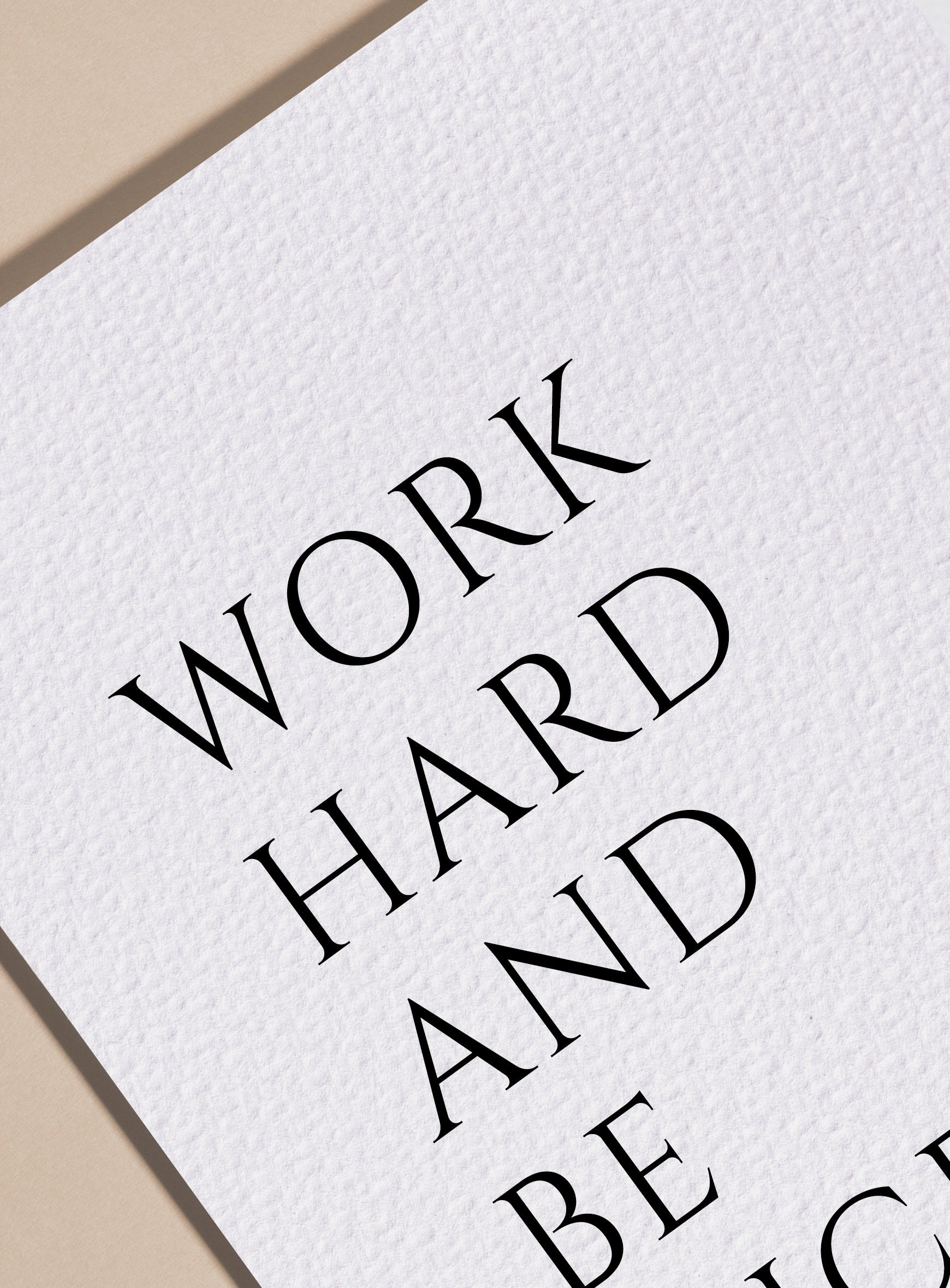 Work Hard and Be Nice to People Print Work Hard Poster Be - Etsy