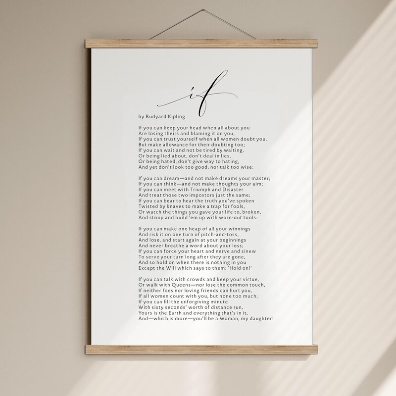 Kipling If Poster - Etsy