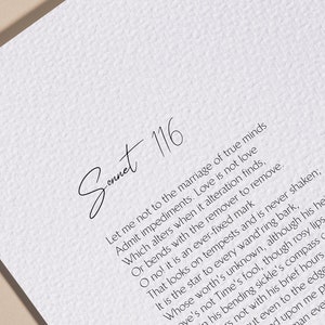 Sonnet 116 Shakespeare Framed Print by William Shakespeare - Let Me Not ...