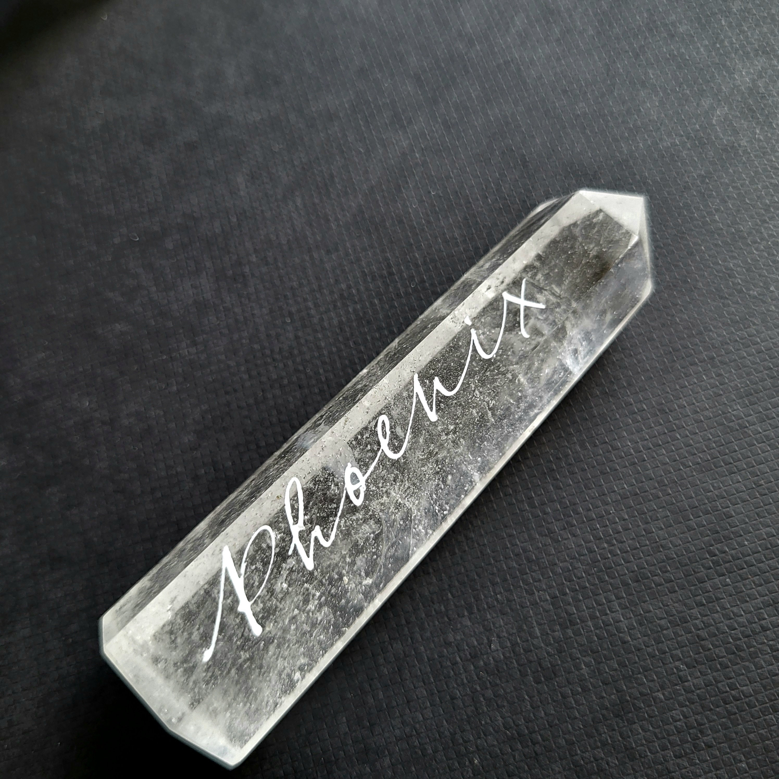 Personalized Clear Quartz Crystal Point, Wedding Place Cards - Etsy