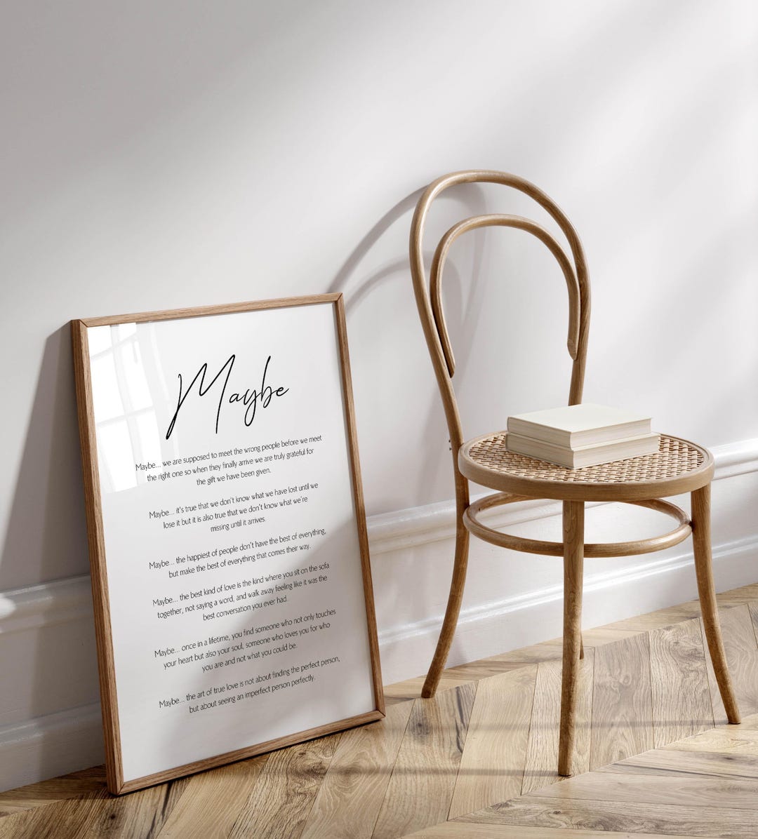 Maybe Poem Print, Romantic Script Wall Art, Gift for Him - Etsy