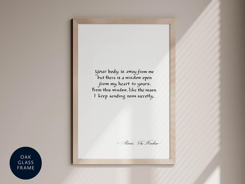 Rumi Quote Print, Remembrance Poem, Bereavement Gift - Etsy