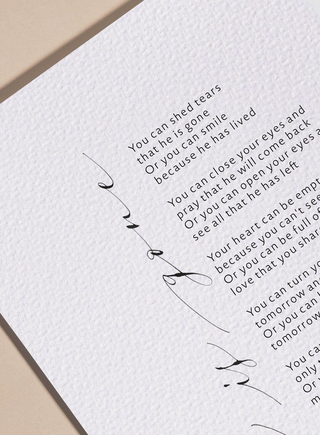 He is Gone Funeral Reading Print Poem Bereavement Gift - Etsy