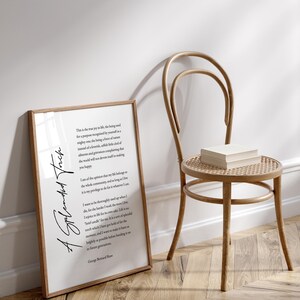 A Splendid Torch Poster by Irish Playwright George Bernard Shaw, Wooden ...