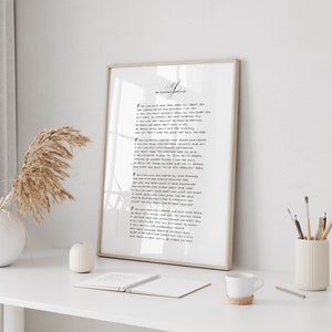 If by Rudyard Kipling Framed Poem Calligraphy Print Black and White ...