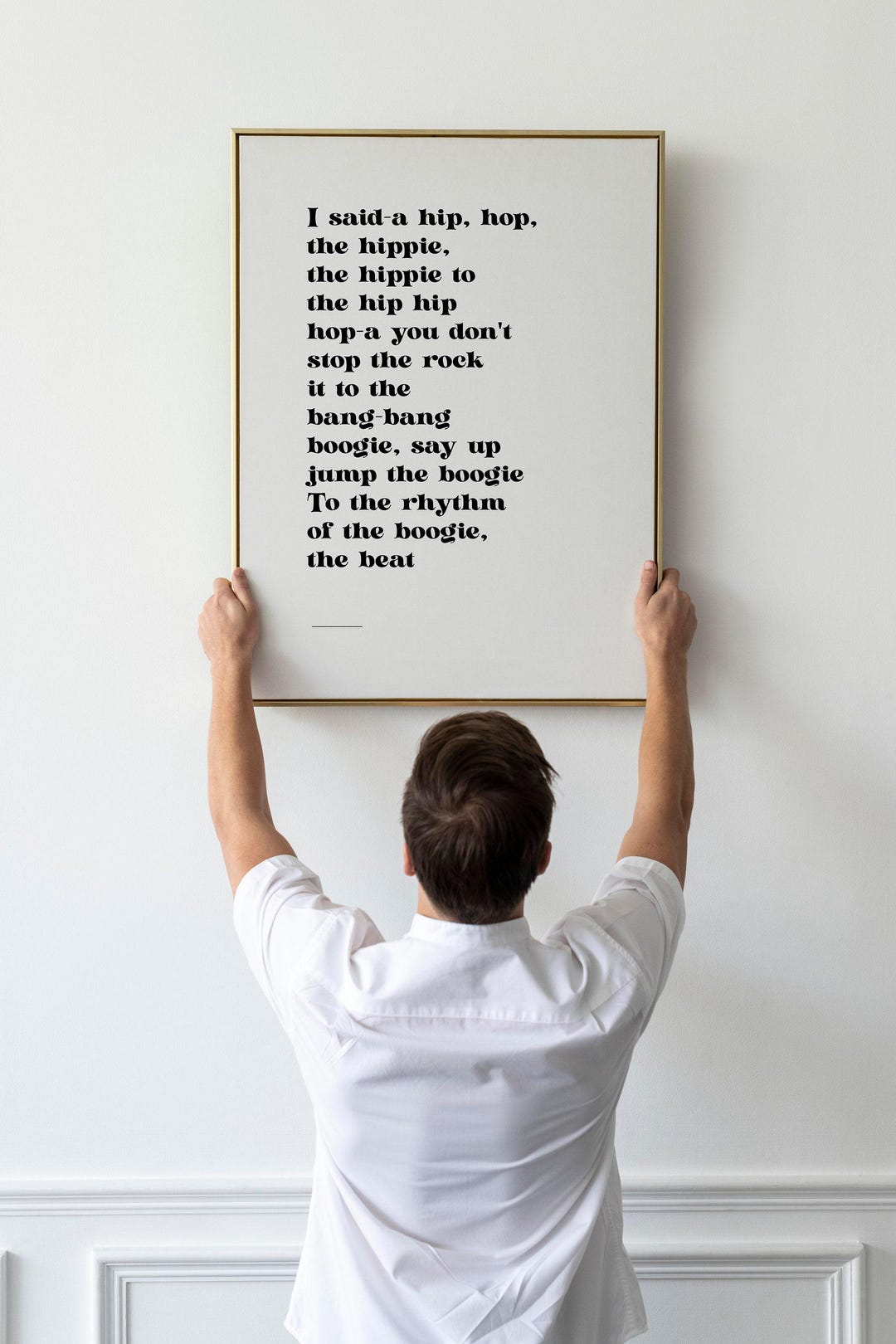 Hip Hop Song Lyrics Print - I Said Hip-hop Lyrics Poster Framed - Music ...