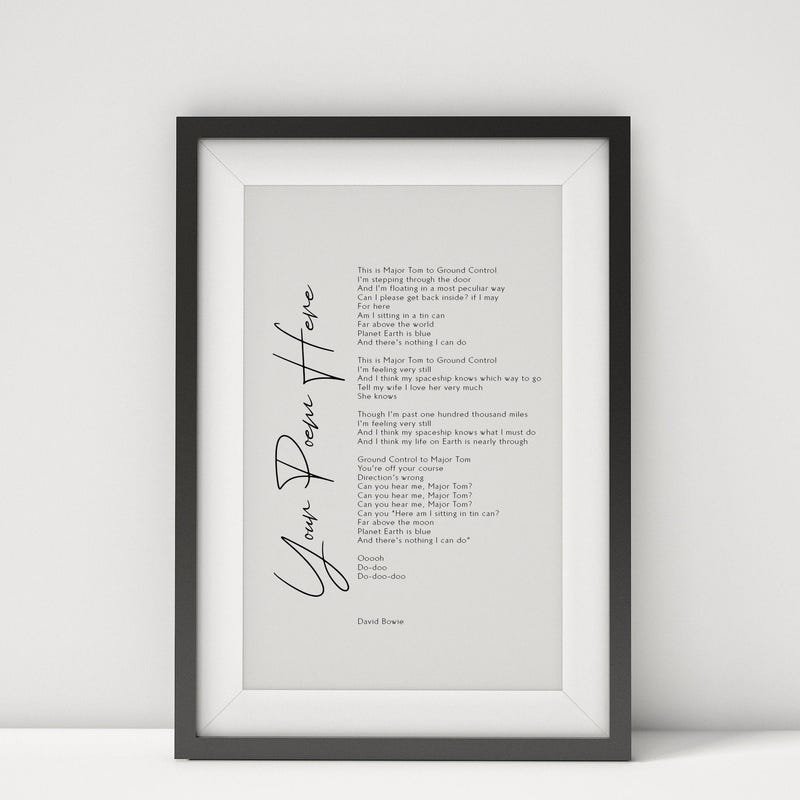 Custom Poem Print - Etsy