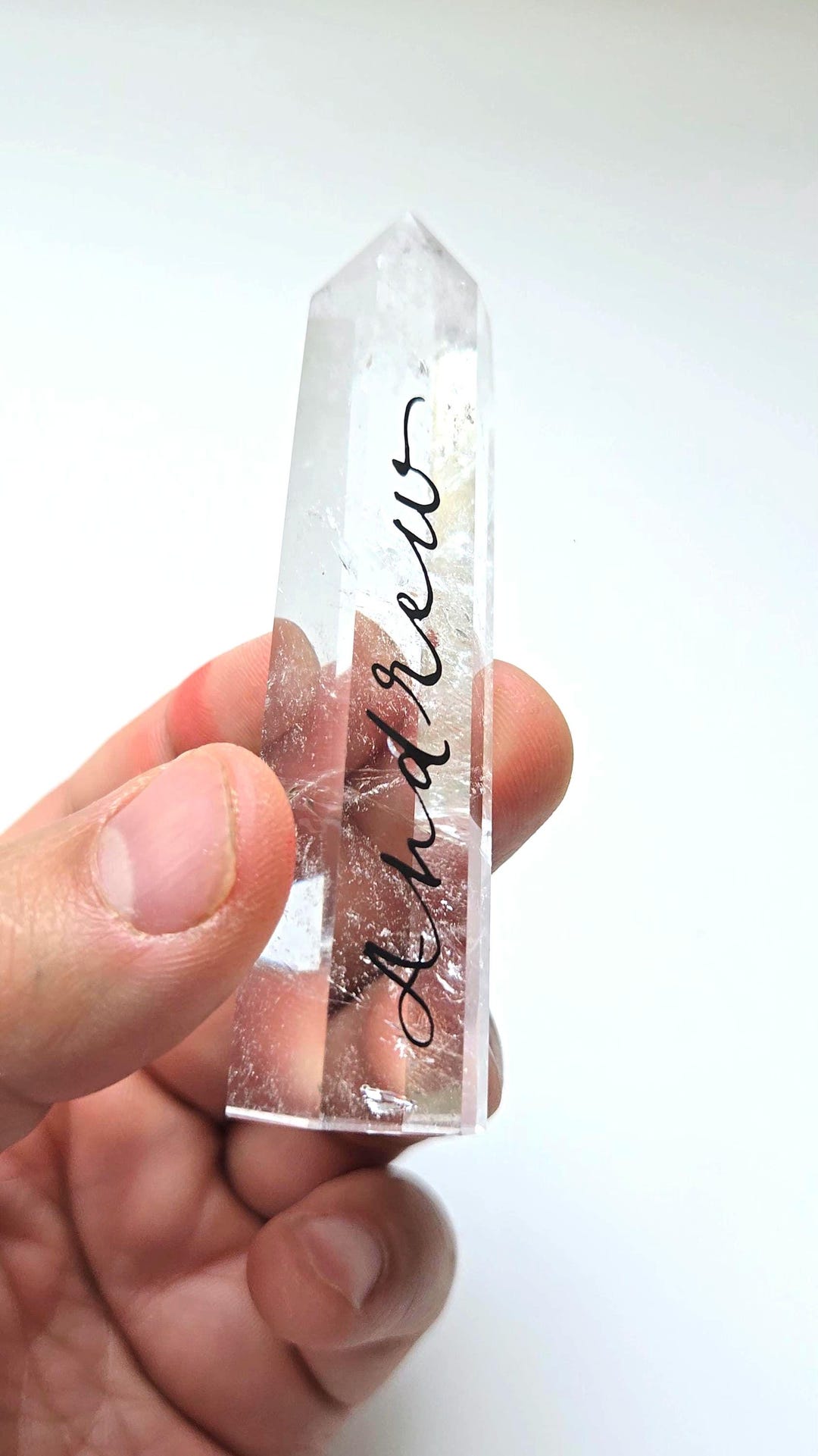 Personalized Clear Quartz Crystal Point, Wedding Place Cards - Etsy