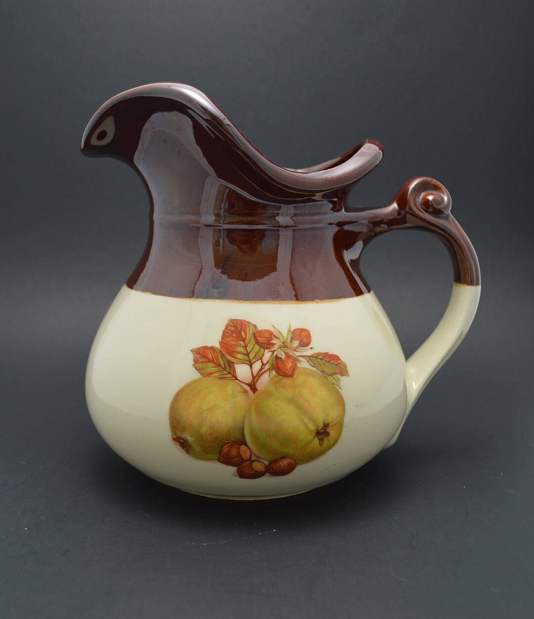 Mccoy Pitcher, Farmhouse Decor, Water Pitcher Fruit and Nuts, 1970's ...