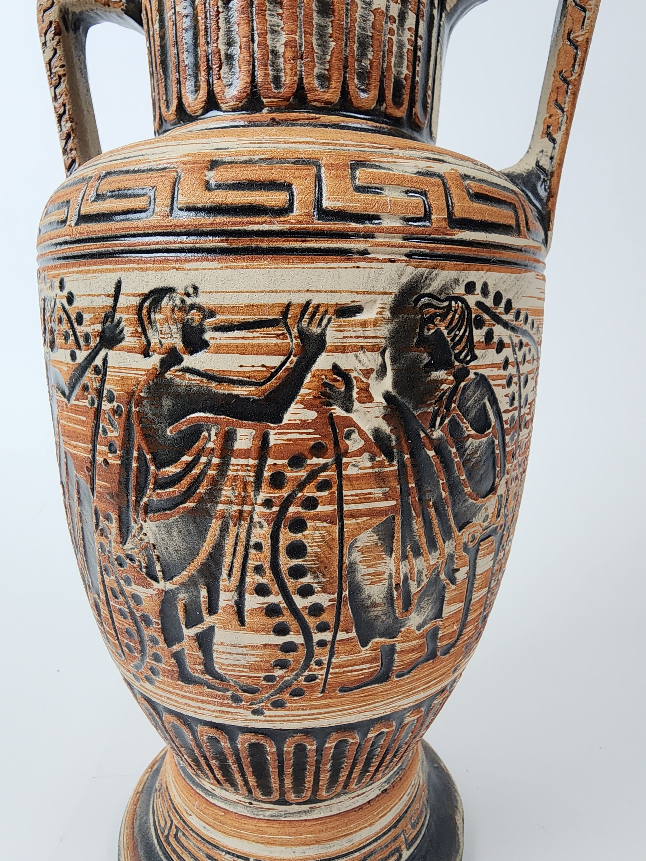 Mid Century Sumerian Egyptian Style Amphora Vase by Bay Keramik, W ...