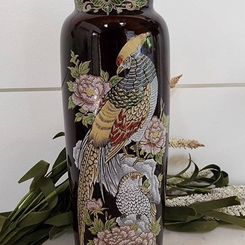 Pheasant Vase - Etsy