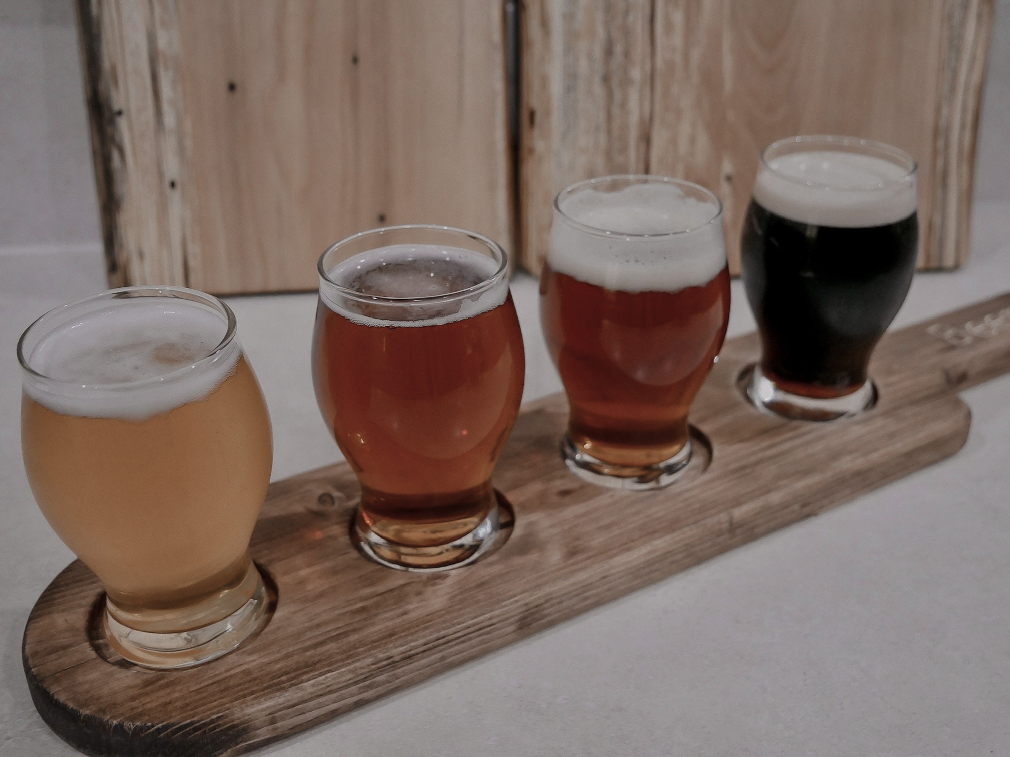 Beer Flight With Glasses - Etsy