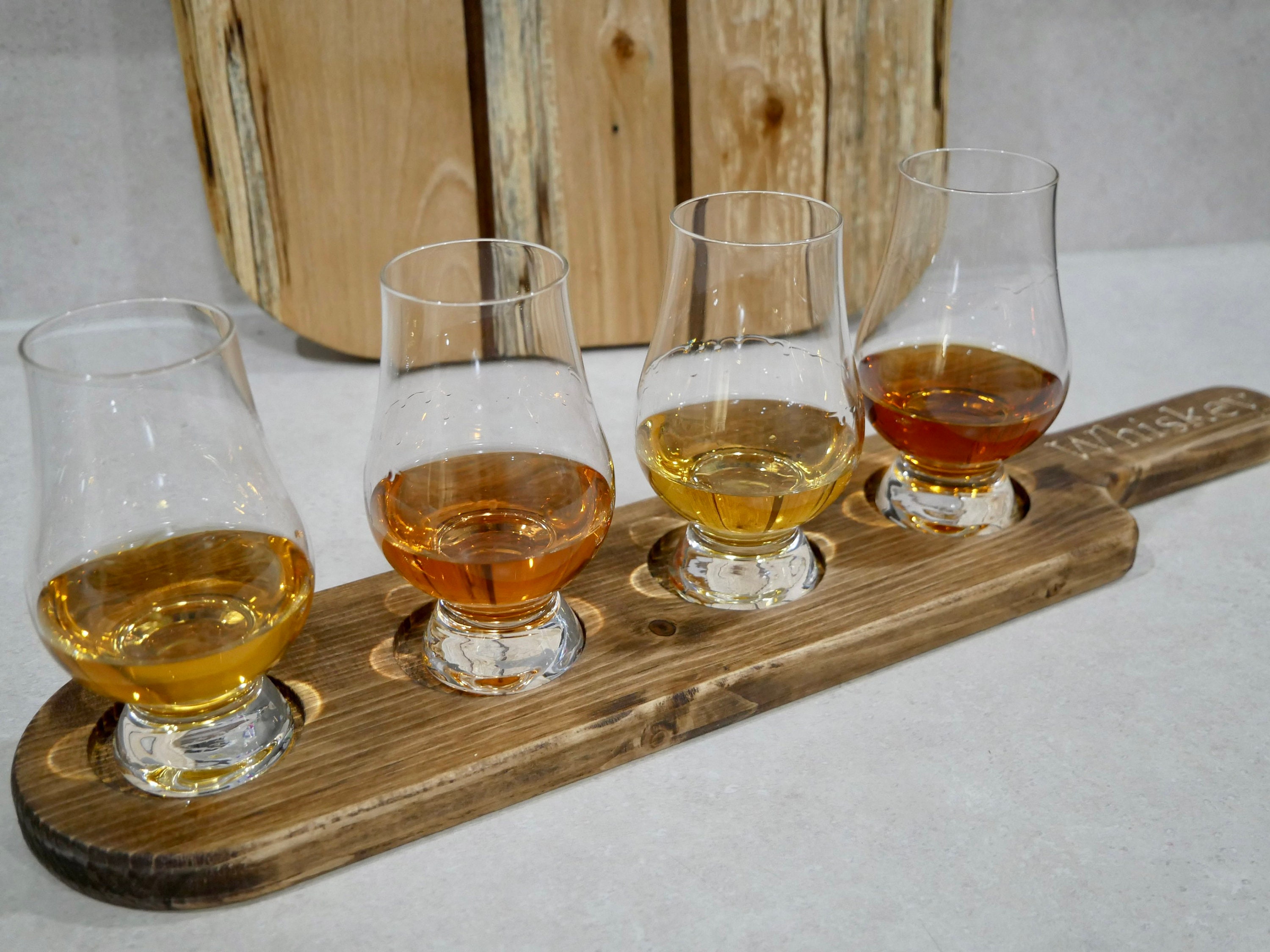 Whiskey Flight With Glasses - Etsy UK