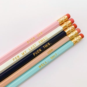 Motivational Pencils Pencil Pack Funny Pencils | Etsy