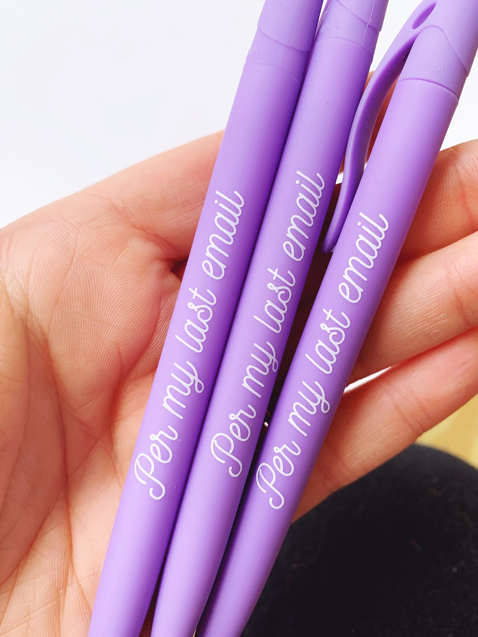 Pens per My Last Email 3 Pack Sleek Write Rubberized Pen - Etsy
