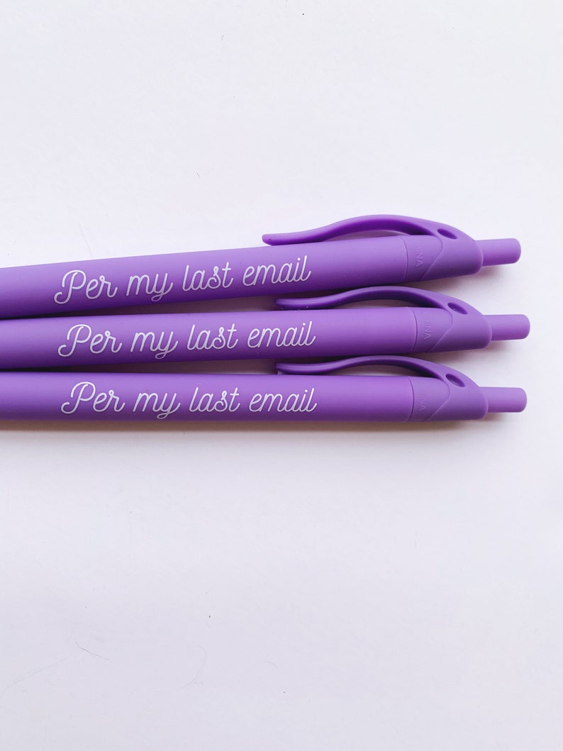 Pens per My Last Email 3 Pack Sleek Write Rubberized Pen - Etsy