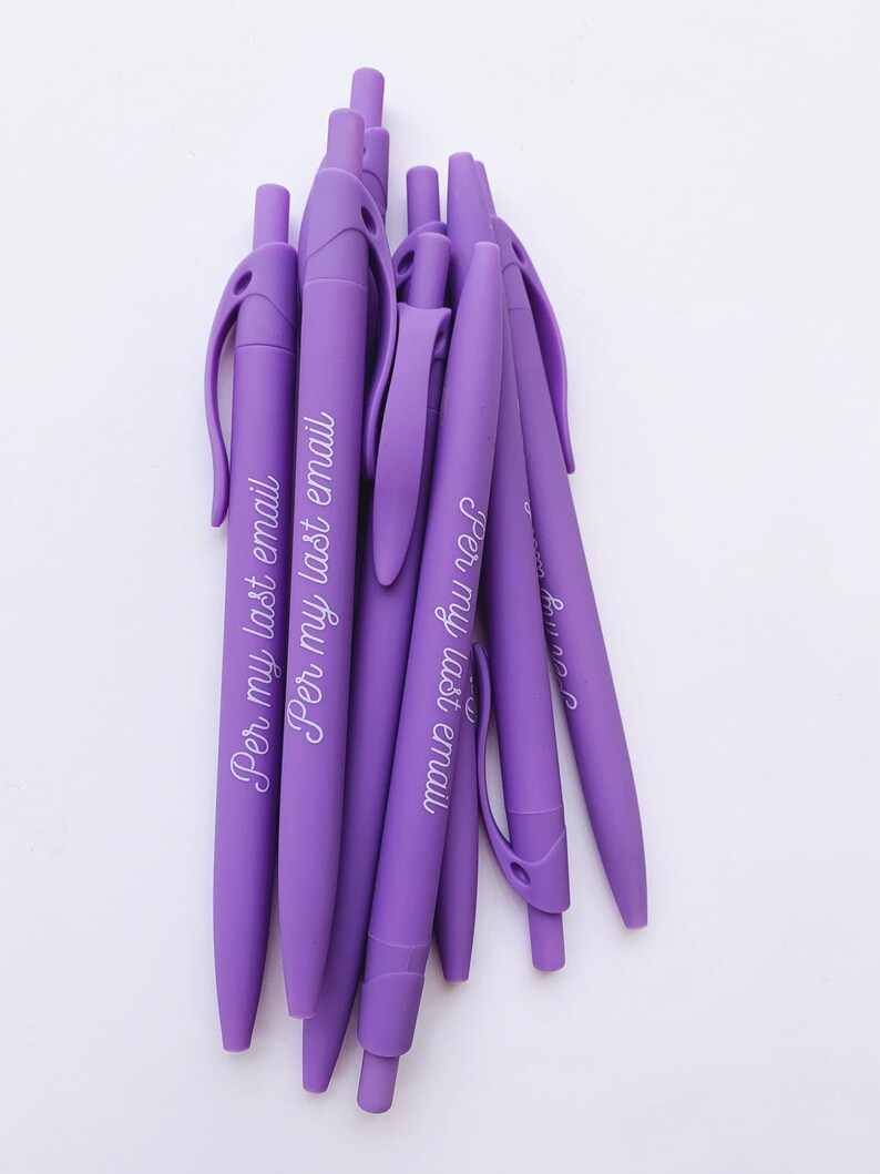 Pens per My Last Email 3 Pack Sleek Write Rubberized Pen - Etsy