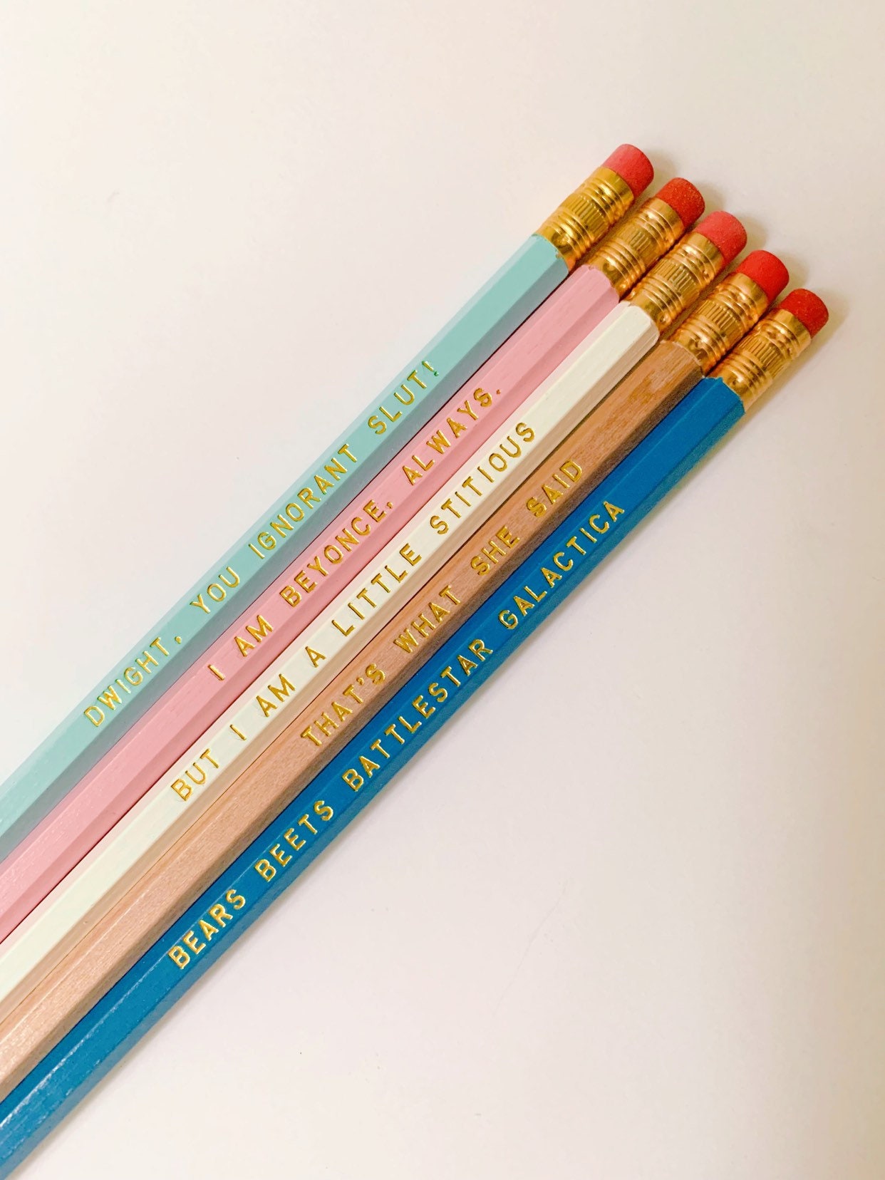 The office 1 motivational pencils pencil pack funny | Etsy