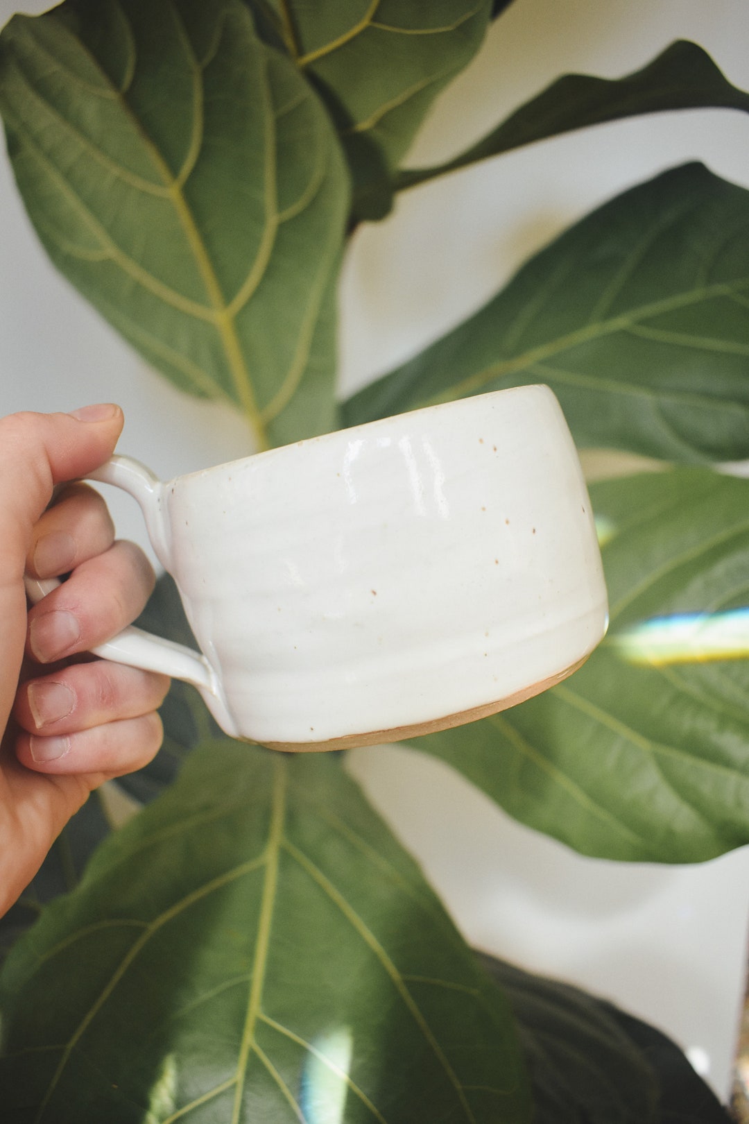 Neutral Creamy White Studio Pottery Mug With a Minimalistic Design - Etsy