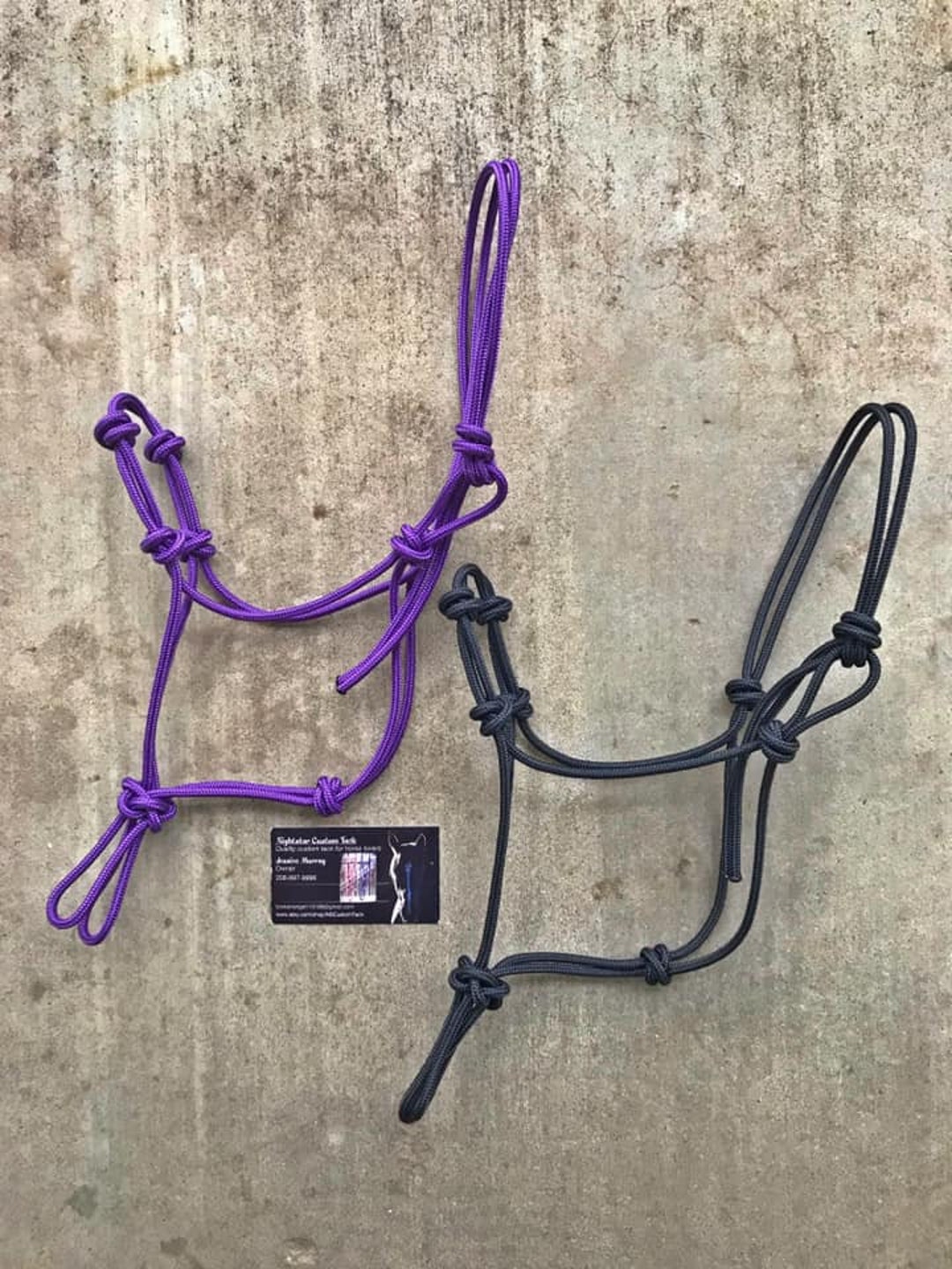 THIN Rope Halters, Mini Halter, Trail Halter - Etsy